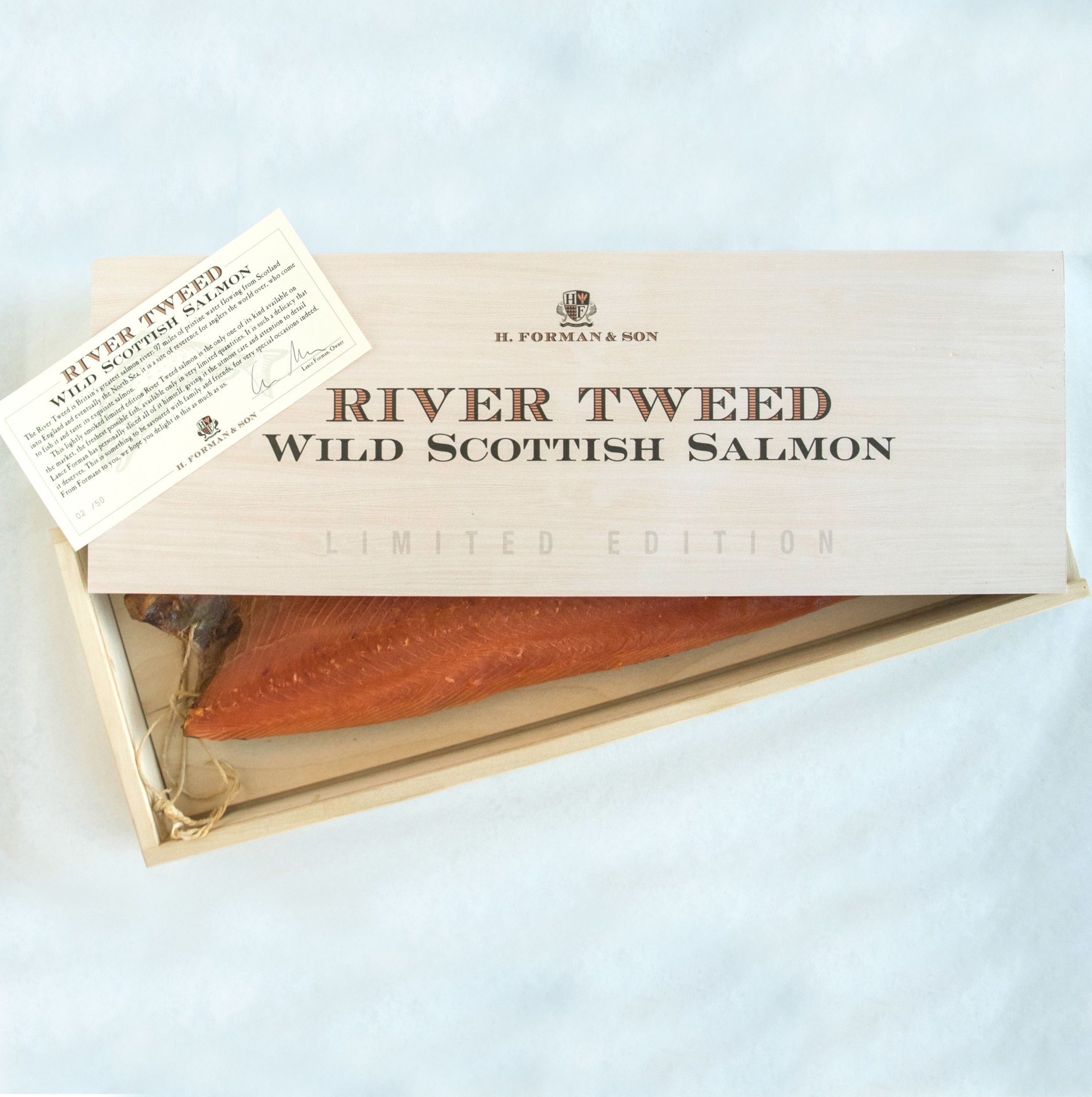 Genuine Wild Hand-Sliced Smoked River Tweed Salmon